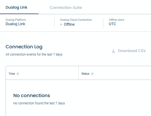 Dualog Portal - Connection Suite and Link Connection Log – Dualog Support