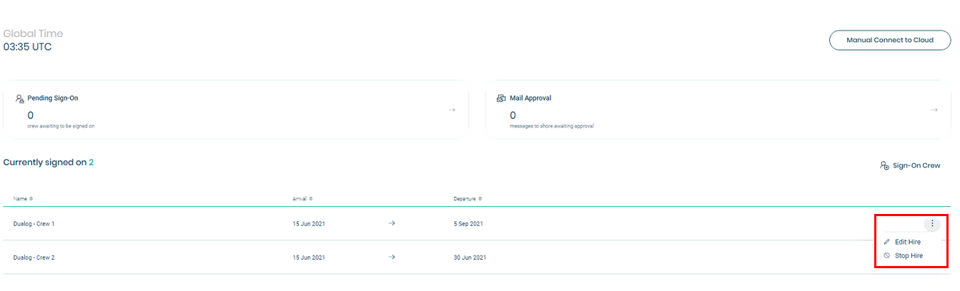 Dualog Connection Suite - Crew Hire Management – Dualog Support