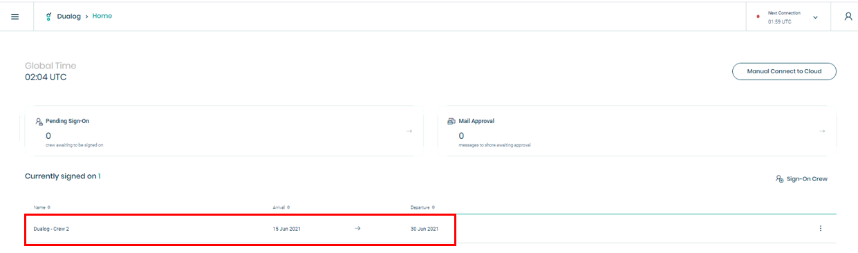 Dualog Connection Suite - Introducing Crew Sign-In – Dualog Support