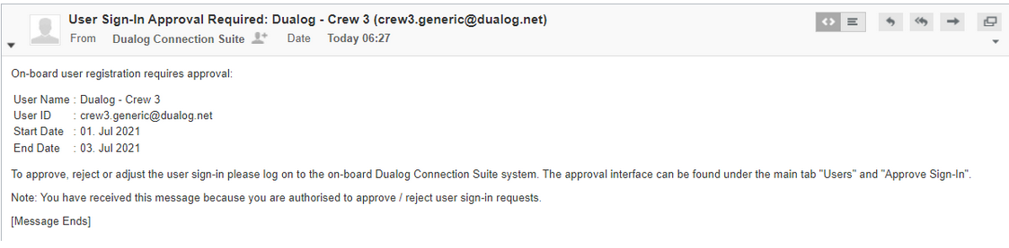 Dualog Connection Suite - Introducing Crew Sign-In – Dualog Support